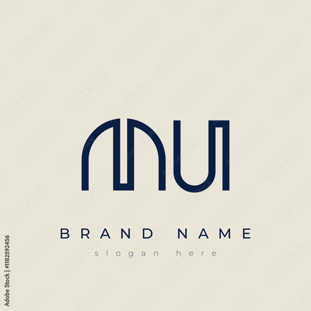 M and U logo design. MU abstract Letters Logo Monogram. This logo ...