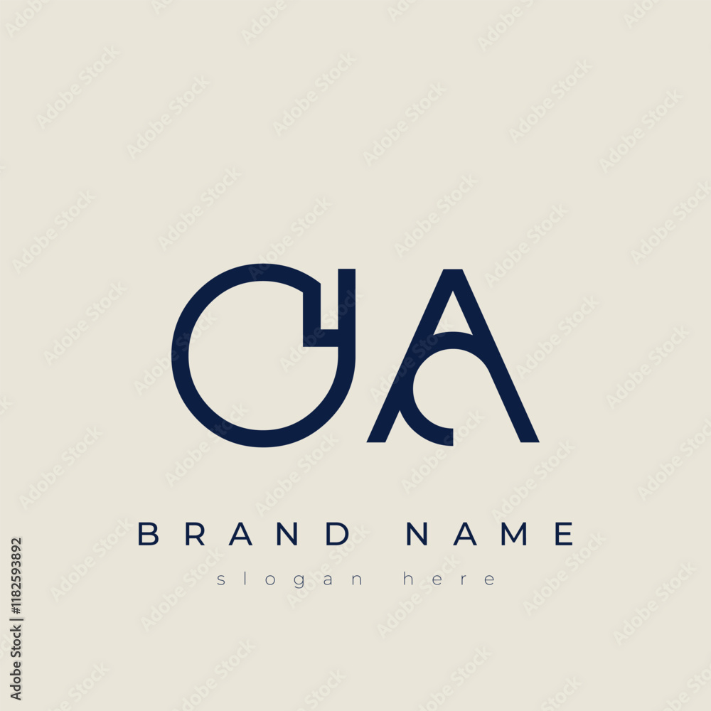 O and A logo design. OA abstract Letters Logo Monogram. This logo ...