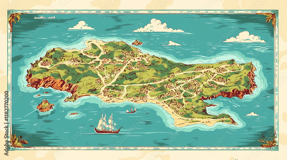 Grenada map. state and union territories of grenada with neighbouring ...