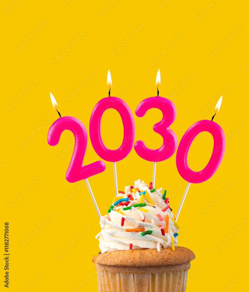 Candle number 2030 for happy new year - New years eve celebration on ...