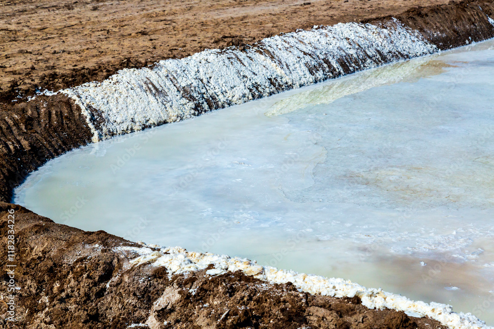 India. Great Rann of Kutch, salt marsh in Thar Desert. One of the ...