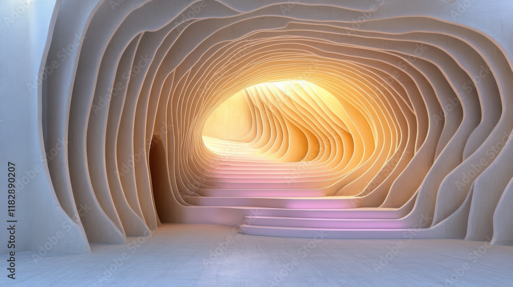 Parametric Design, Futuristic staircase with a parametric design ...
