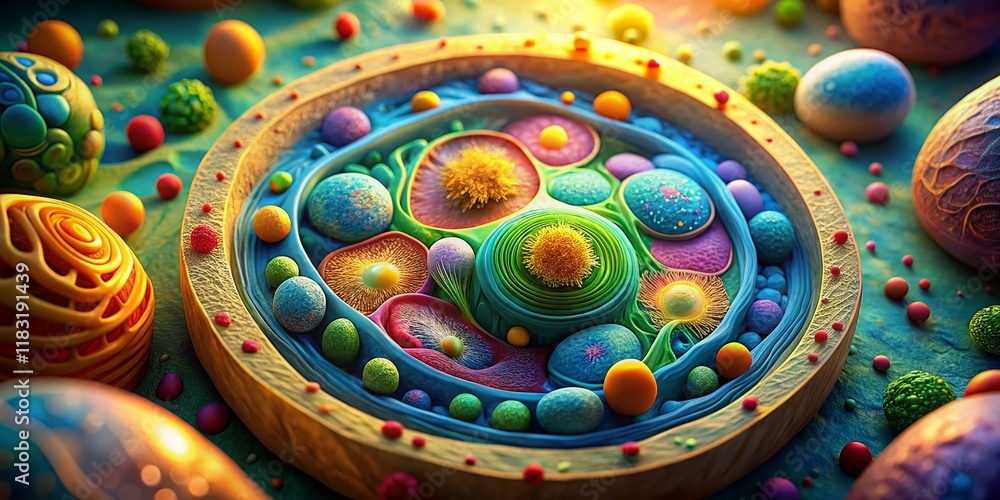 Microscopic Cell Organelle Architecture: A Detailed Anatomy Diagram ...