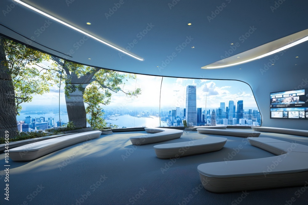 Futuristic classroom design showcasing innovative learning spaces urban ...