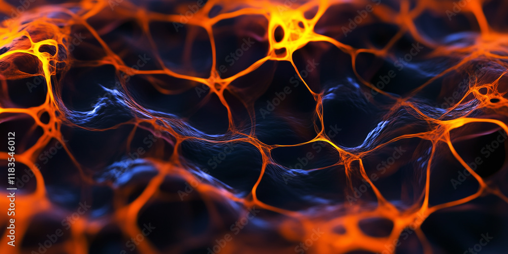 Human neuron low poly anatomy concept. Artificial neural network technology science medicine ...