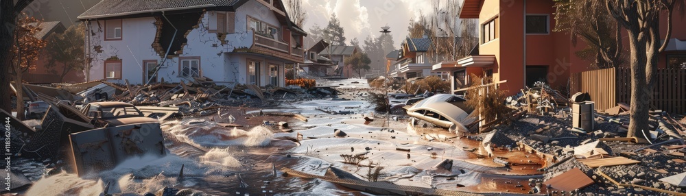 Illustration Stock Visualize the consequences of natural disasters with ...