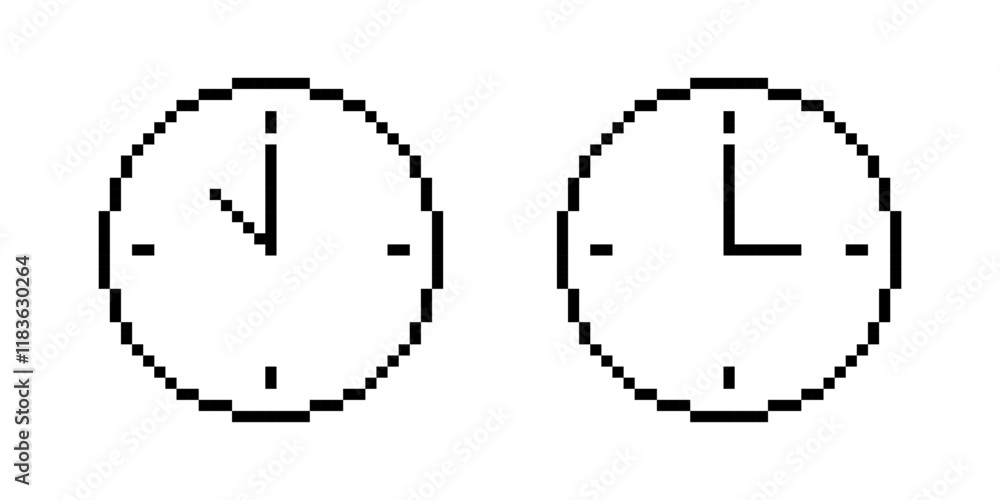 Time watch pixel art icon Stock Vector | Adobe Stock