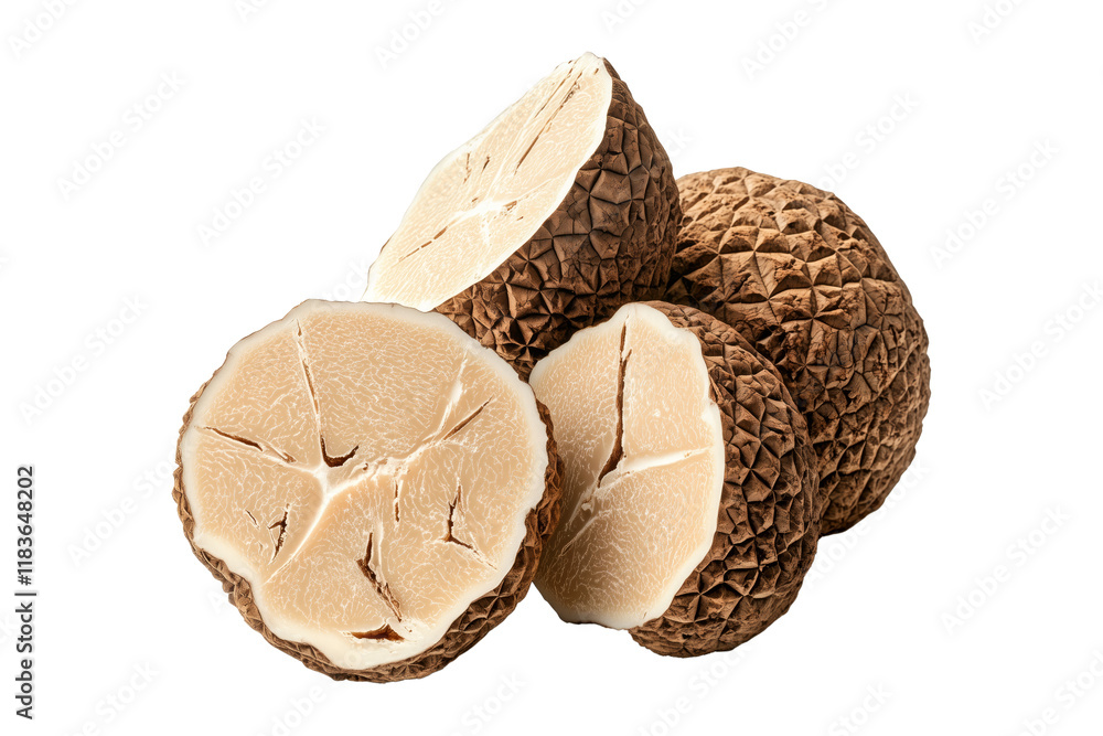 Fresh Desert truffles Terfezia and Tirmania species isolated on white ...