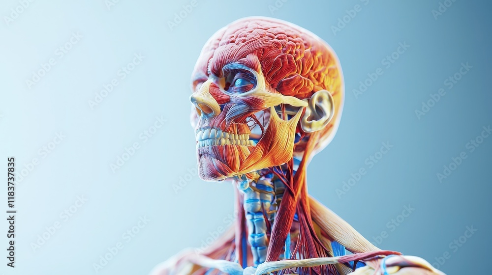 Artistic human anatomy chart highlighting the skeletal structure with ...