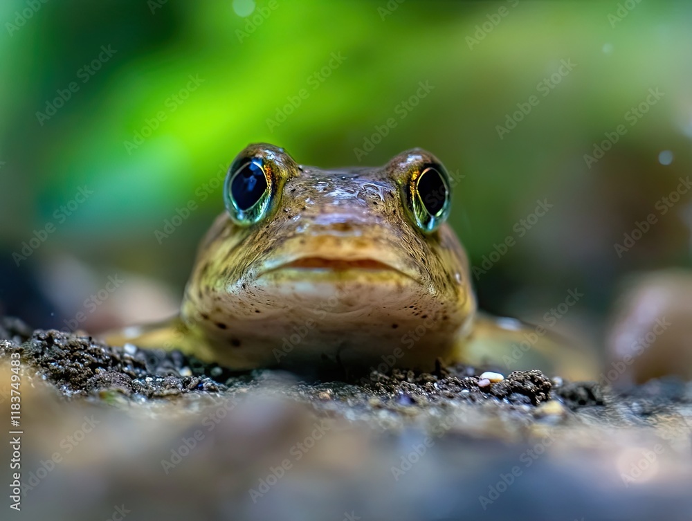 Curious fish stares, aquarium background, aquatic life close-up, nature ...