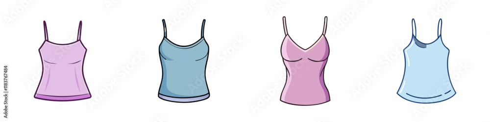 camisole vector icon, clothing vector illustration - simple ...