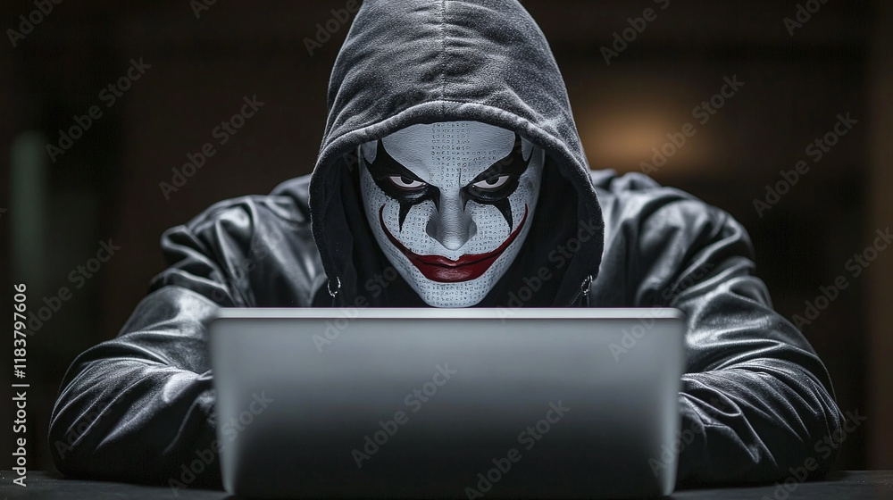 Hacker prints a code on a laptop keyboard to break into a cyberspace ...