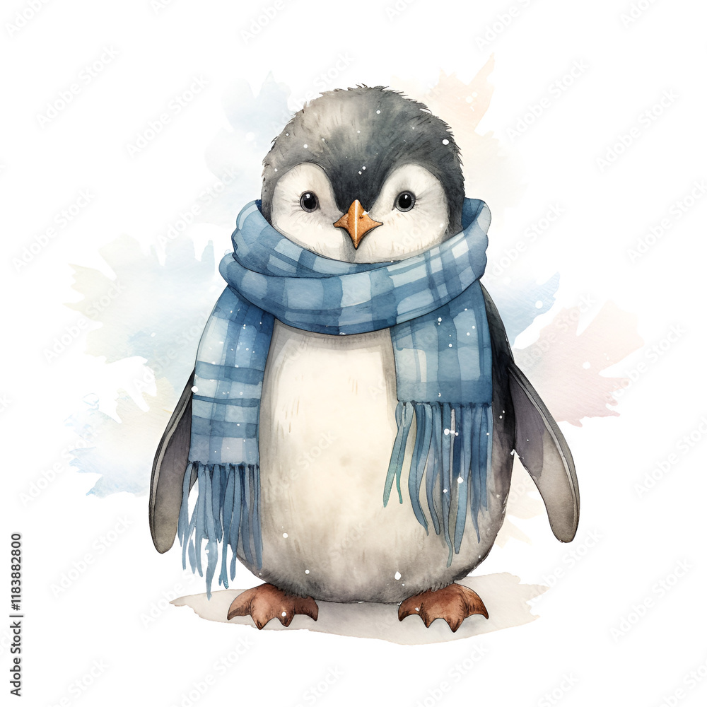 Cute Penguin Clipart Vector Illustration Stock Illustration | Adobe Stock