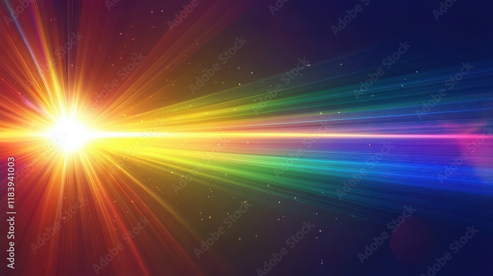 Visible light diagram. Color electromagnetic spectrum, light wave ...