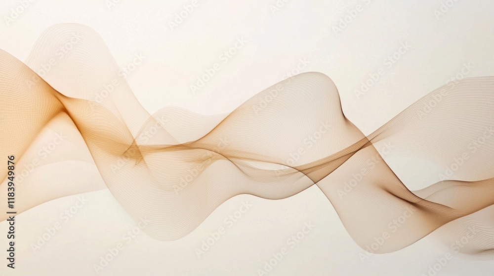 Stock-Illustration „Soft waveforms in neutral beige flow gracefully ...