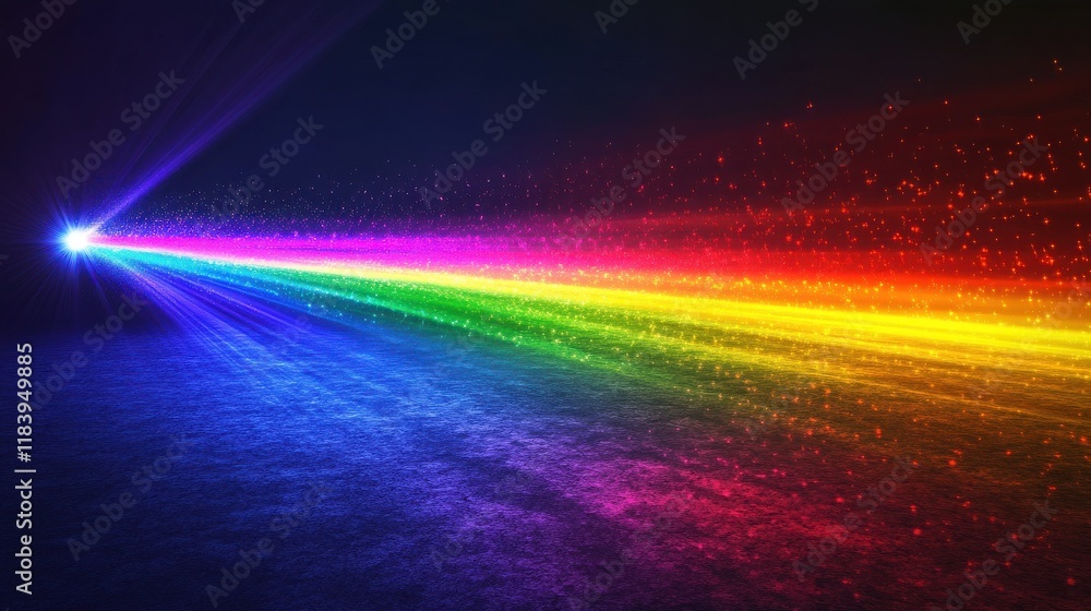 Visible light diagram. Color electromagnetic spectrum, light wave ...