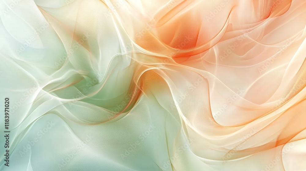 Delicate swirls of pastel colors merge seamlessly, creating a calming ...