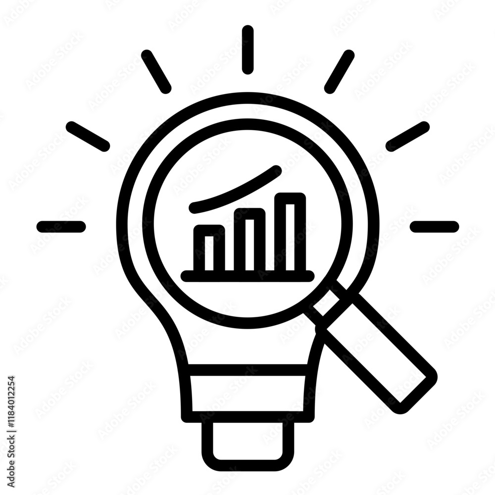 Industry insight Icon Stock Vector | Adobe Stock