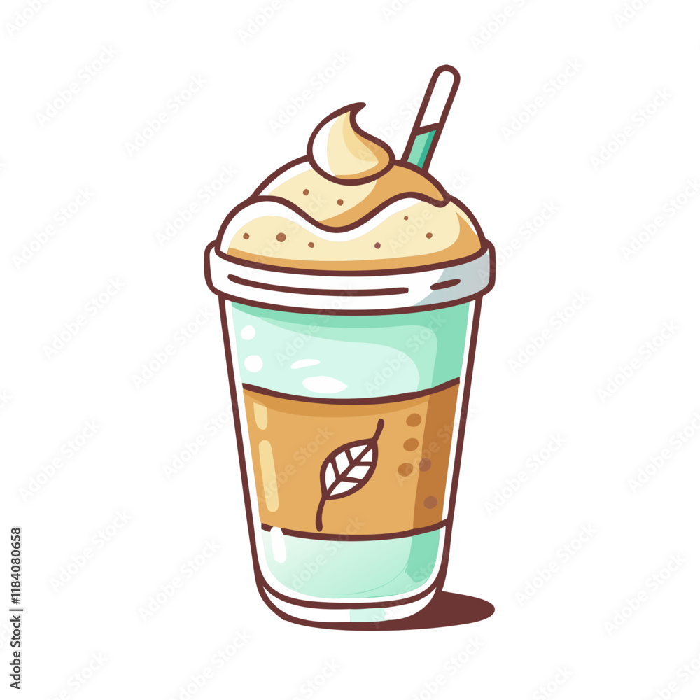 frappuccino vector icon, drinks vector illustration - simple ...
