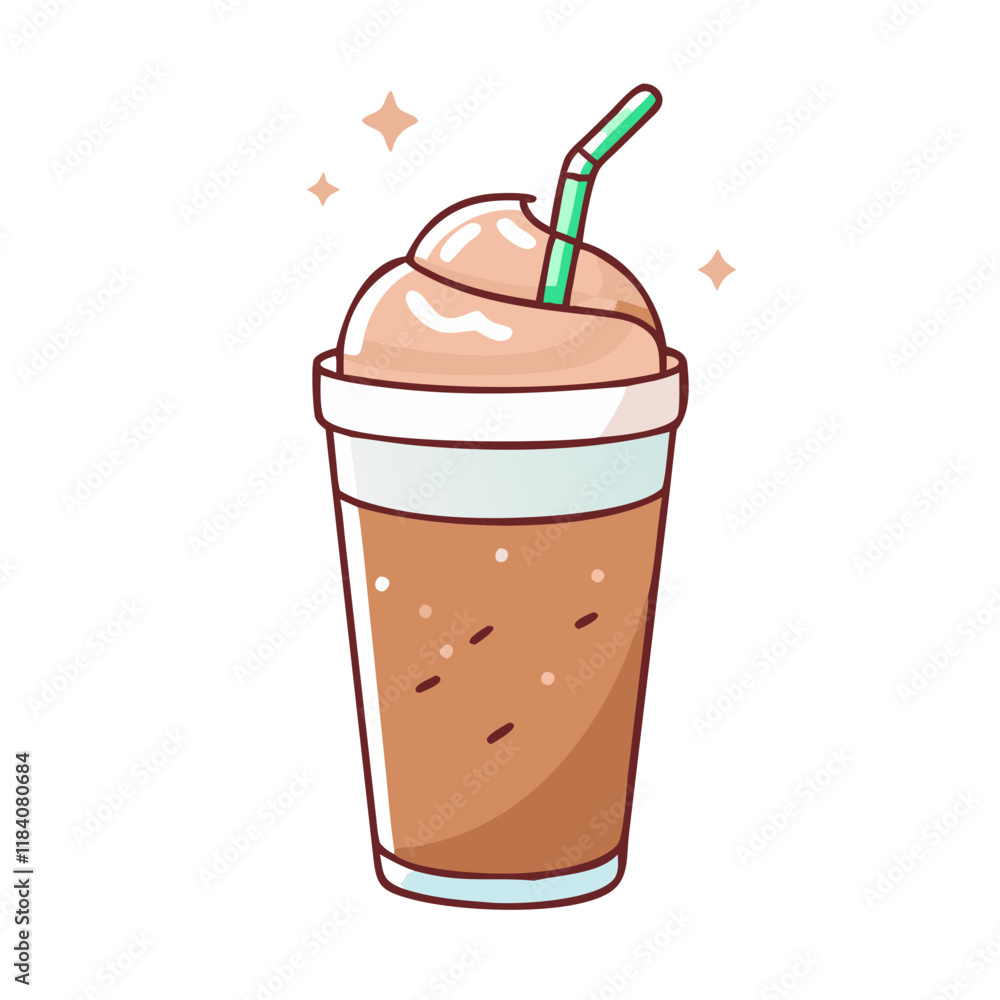 frappuccino vector icon, drinks vector illustration - simple illustration of frappuccino perfect ...
