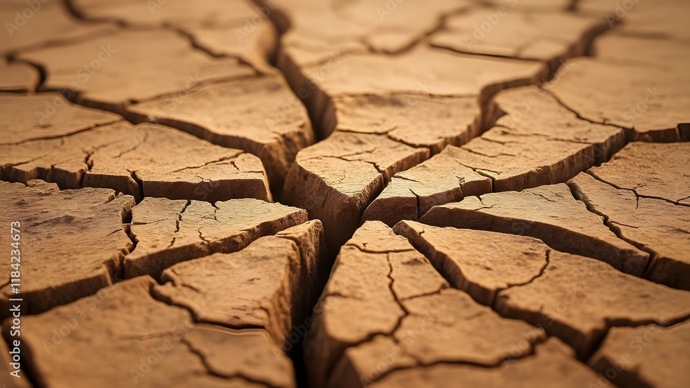 High-Contrast Detailed Image of Cracked Earth, Dry Soil Texture with ...