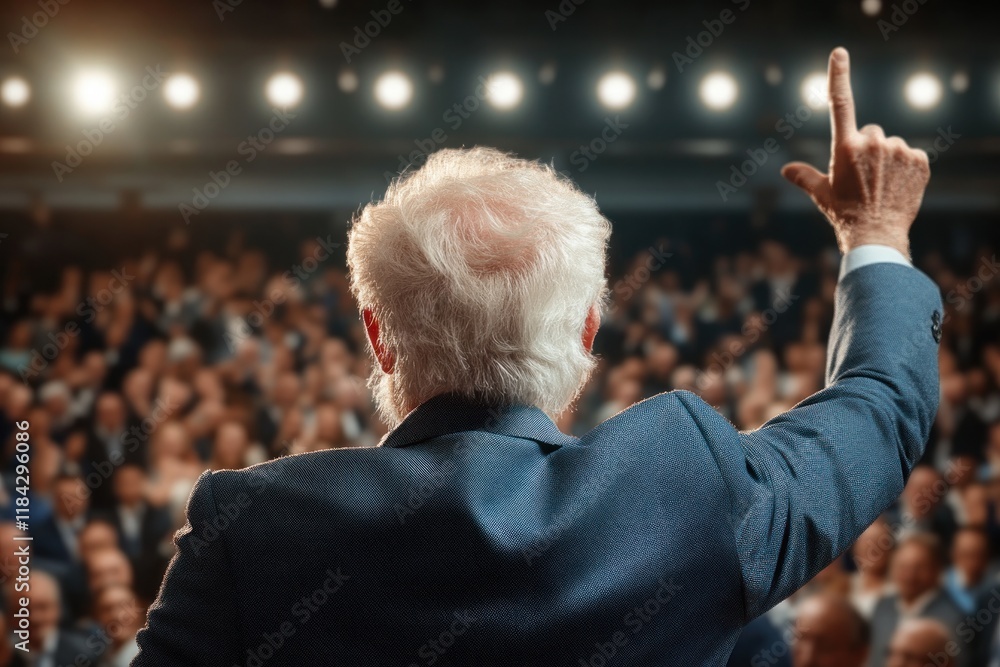 Capture the triumphant moment of a distinguished alumnus receiving an ...