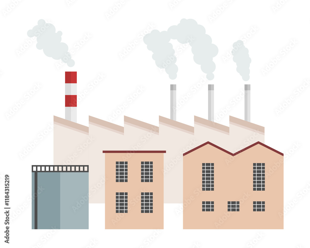 Factory building - industrial manufacturing plant architecture PNG ...