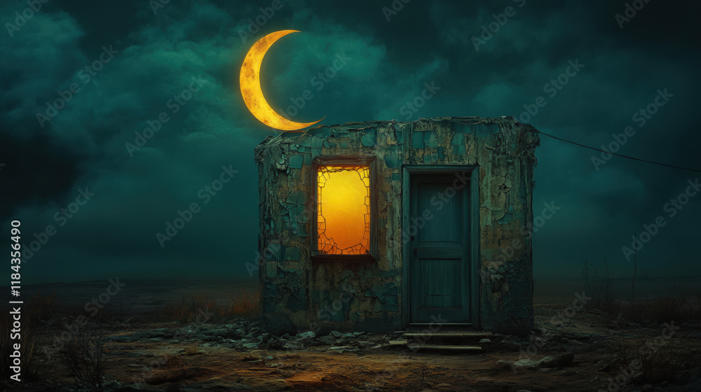 Serial killer, A surreal image of a house constructed from shattered ...