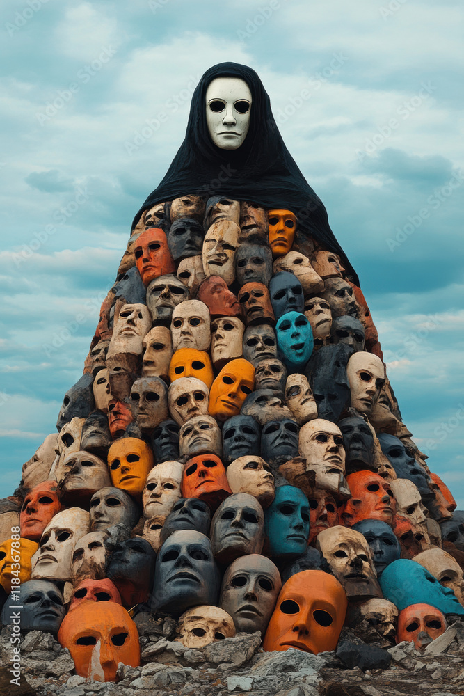 Serial killer, A high-fidelity image of a figure wearing a cloak ...