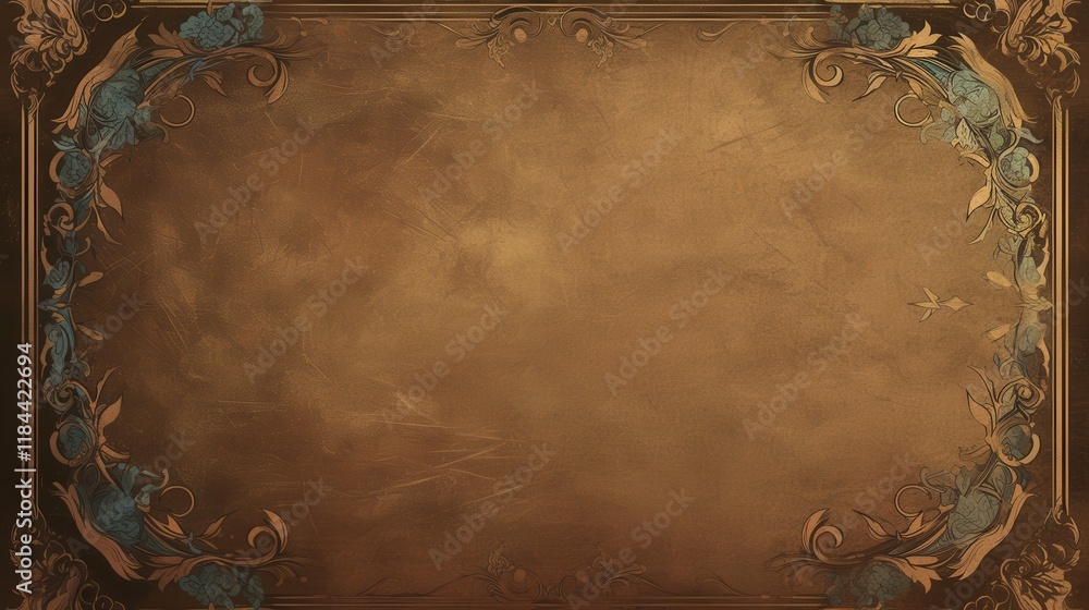 Elegant guilloche border design for diplomas and certificates, A4 size ...