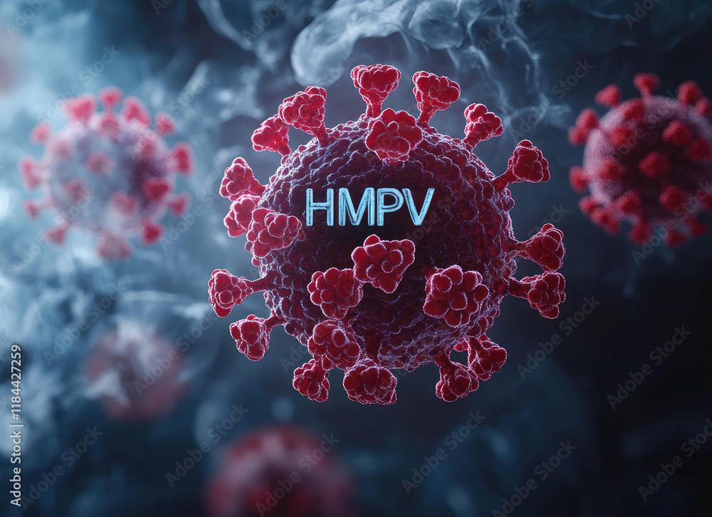 Ilustración de Stock Human metapneumovirus, hMPV or HMPV —a type of RNA ...