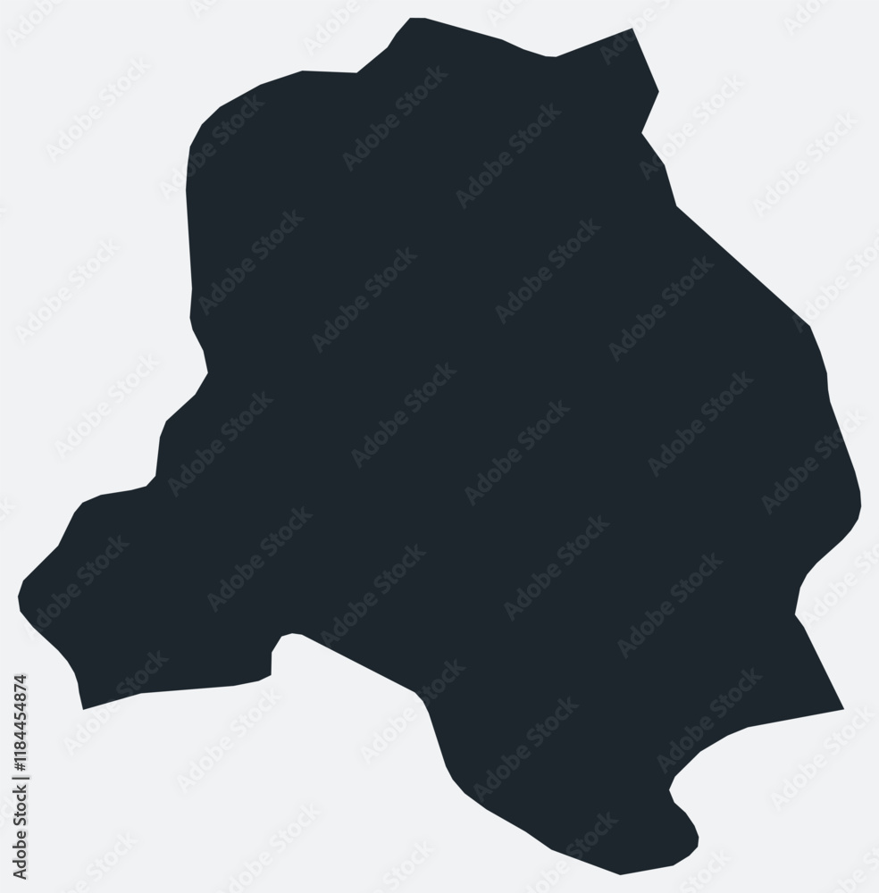 Delhi map. Just a simple border map. Shape of the state. Flat blank ...