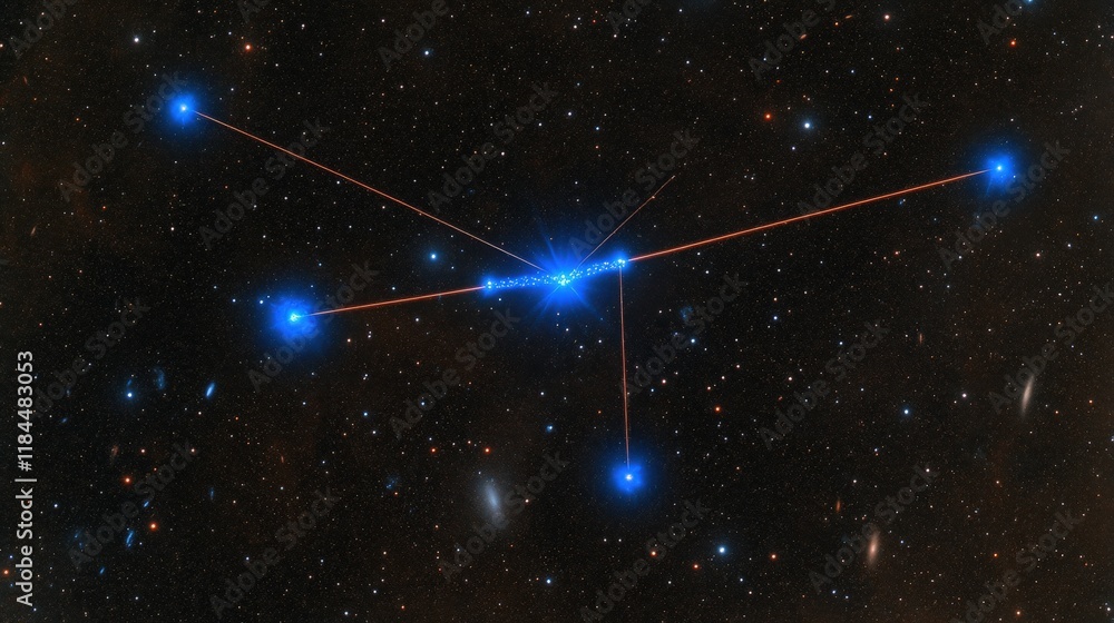 Glowing Cosmic Bridge Stretching Across Galaxies in a Vast Night Sky ...