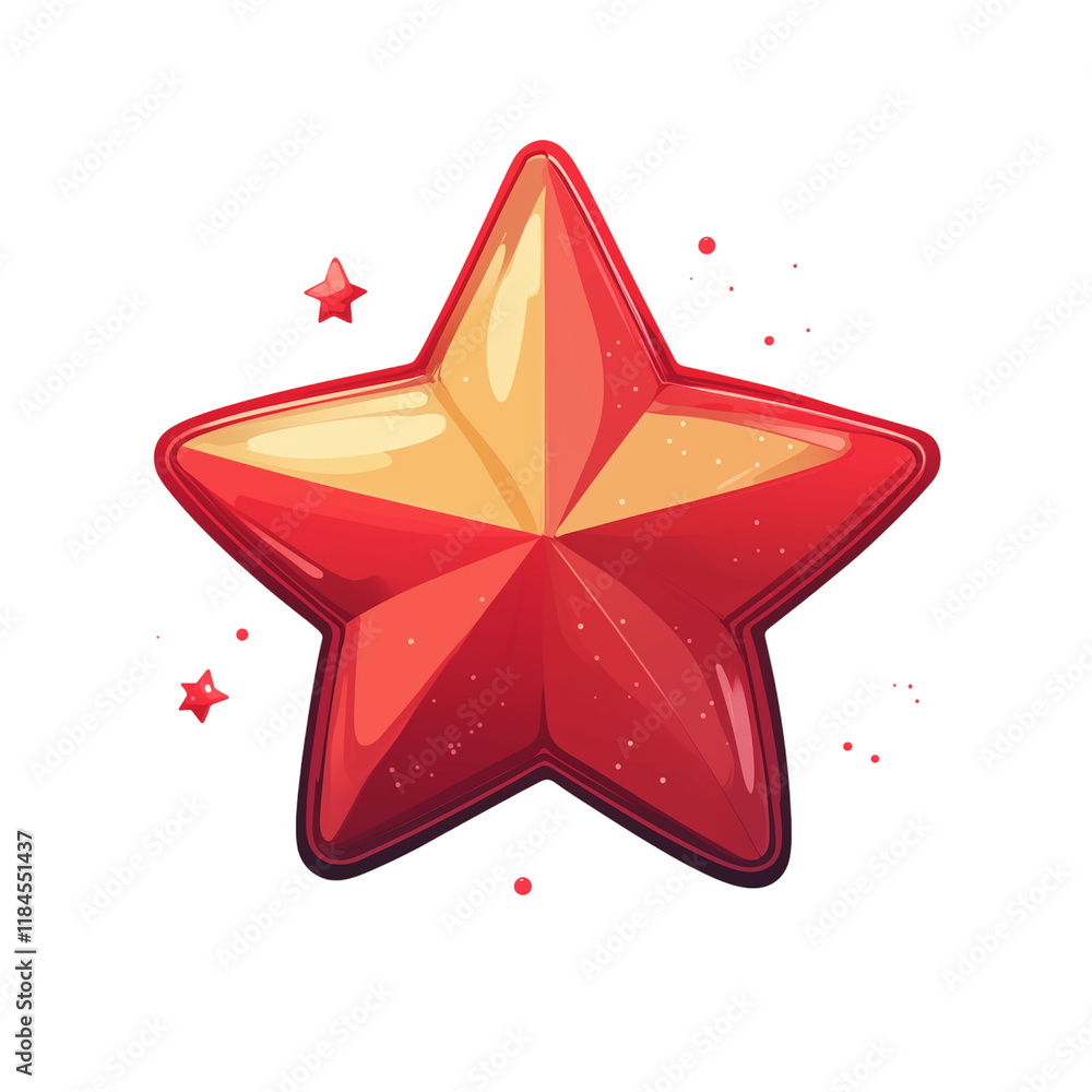 red star icon cut-out. png decorative transparent background. flat ...