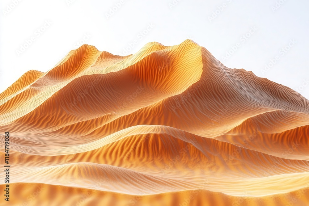natural desert sand dune formation isolated with professional clipping ...
