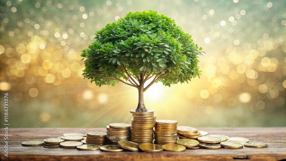 Editable double exposure money tree outlines: perfect for impactful ...