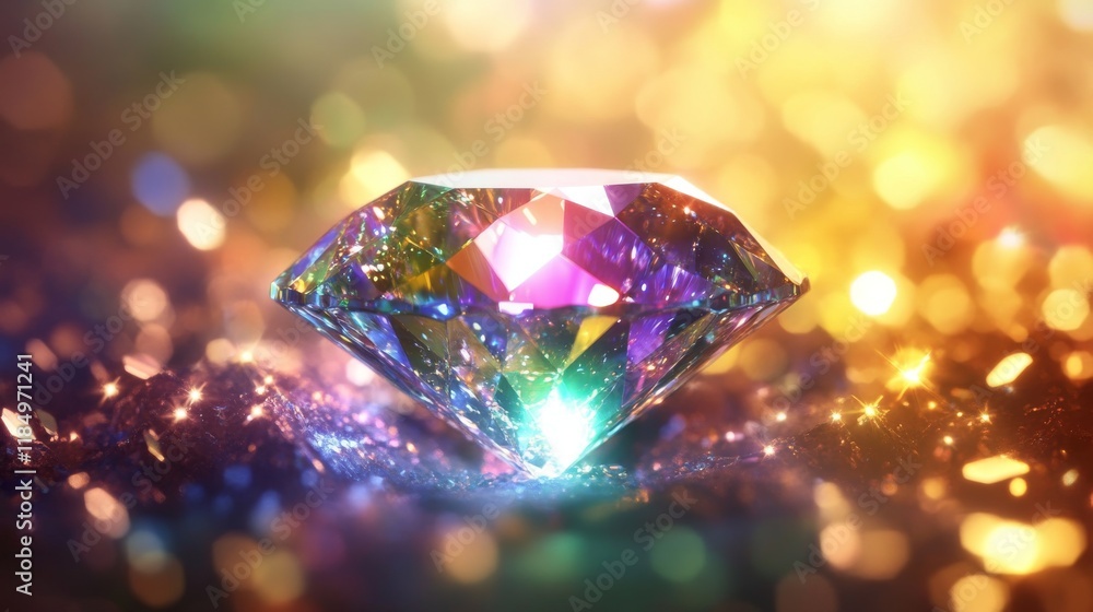 Crystal light rainbow hologram background with transparent overlay ...