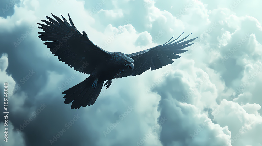 Thunderbird flying - the black thunderbird is a enormous legendary ...