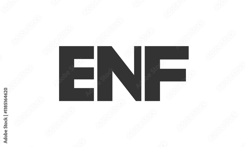 ENF logo design template with strong and modern bold text. Initial ...