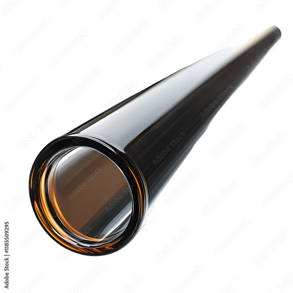 Shiny Glass Tube Isolated on Transparent Background and White ...