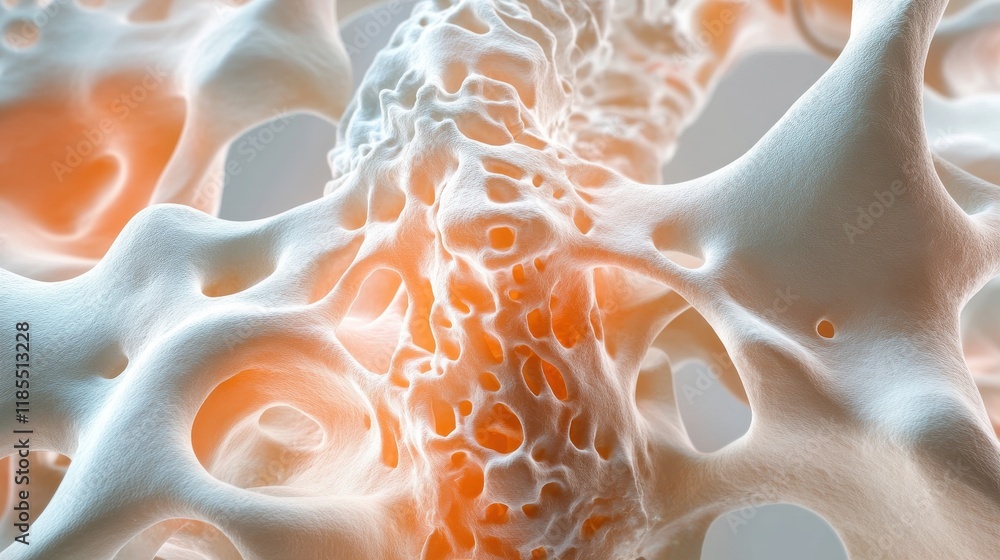Microscopic View of Cancellous Bone Structure: A Detailed Look at the Internal Architecture of ...