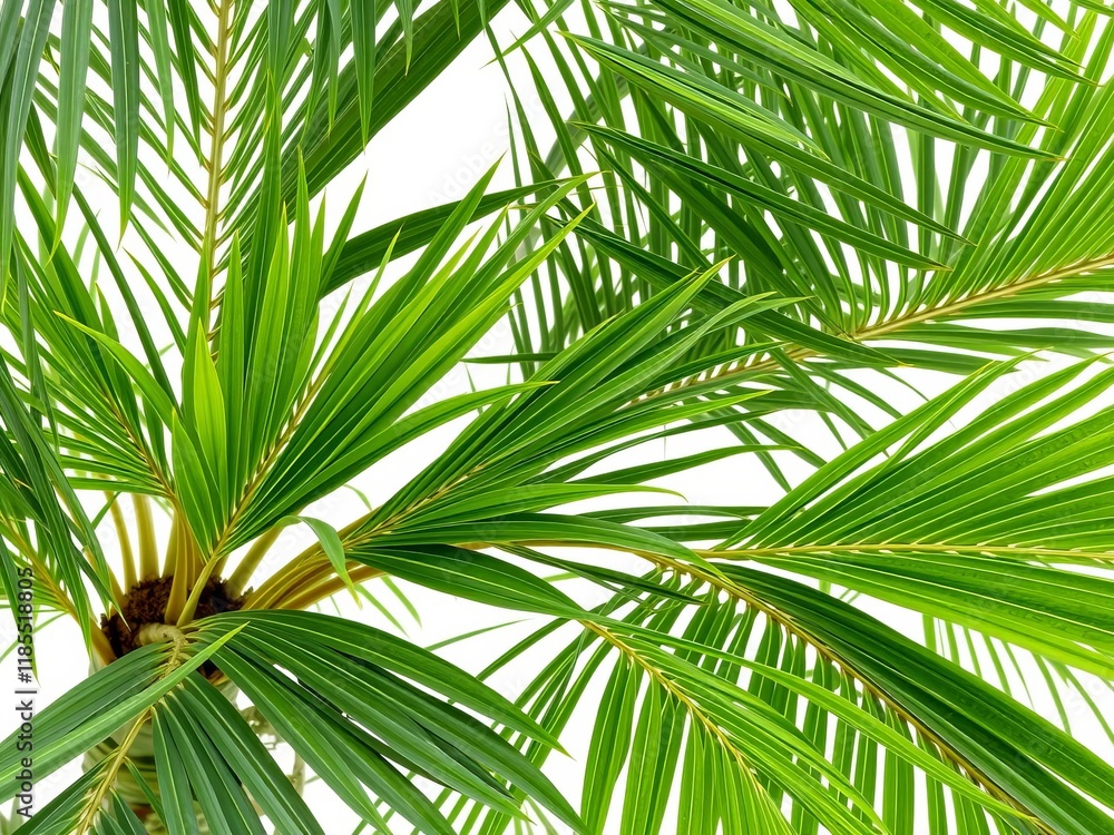 Green leaves of nipa palm or mangrove palm nypa fruticans tropical ...
