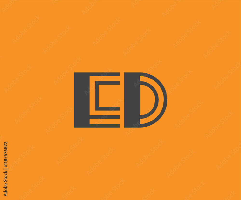 E and D logo design. ED abstract Letters Logo Monogram. This logo ...