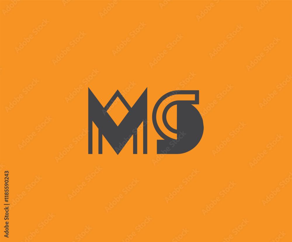 M and S logo design. MS abstract Letters Logo Monogram. This logo ...