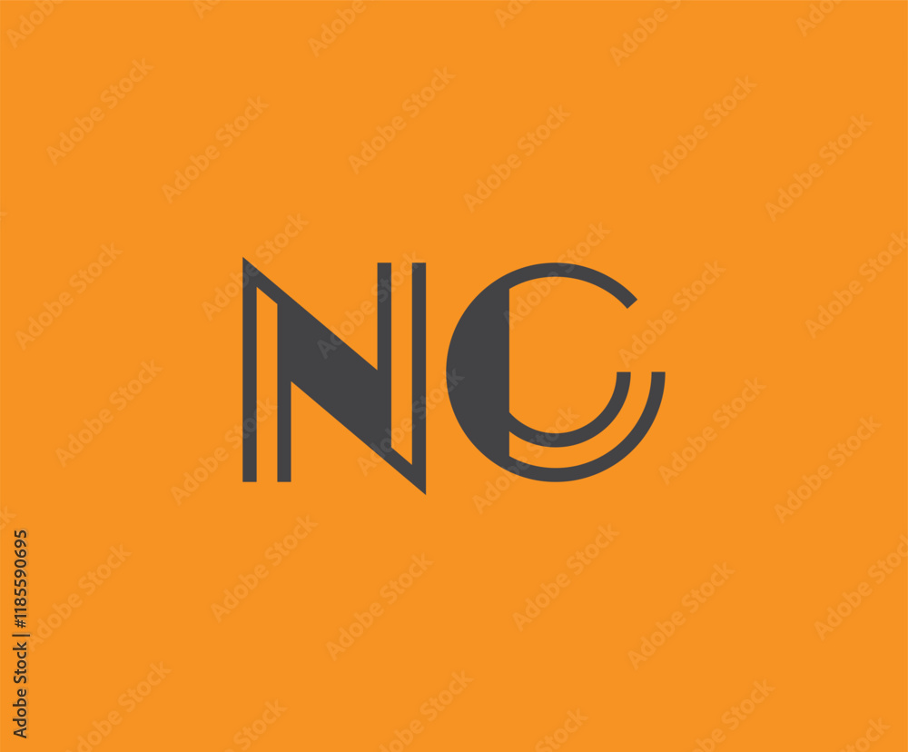 N and C logo design. NC abstract Letters Logo Monogram. This logo ...