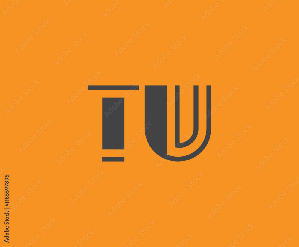 T and U logo design. TU abstract Letters Logo Monogram. This logo ...