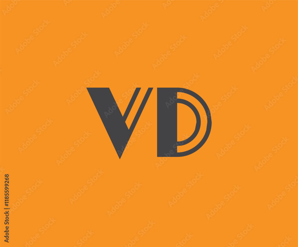 V and D logo design. VD abstract Letters Logo Monogram. This logo ...