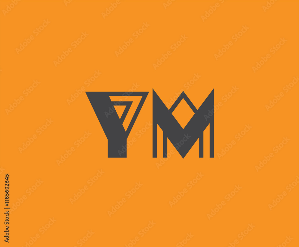 Y and M logo design. YM abstract Letters Logo Monogram. This logo ...