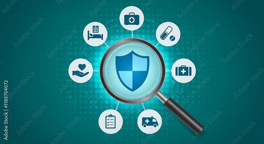 Medical insurance 2025 concept. Safety-focused healthcare design ,Smart ...