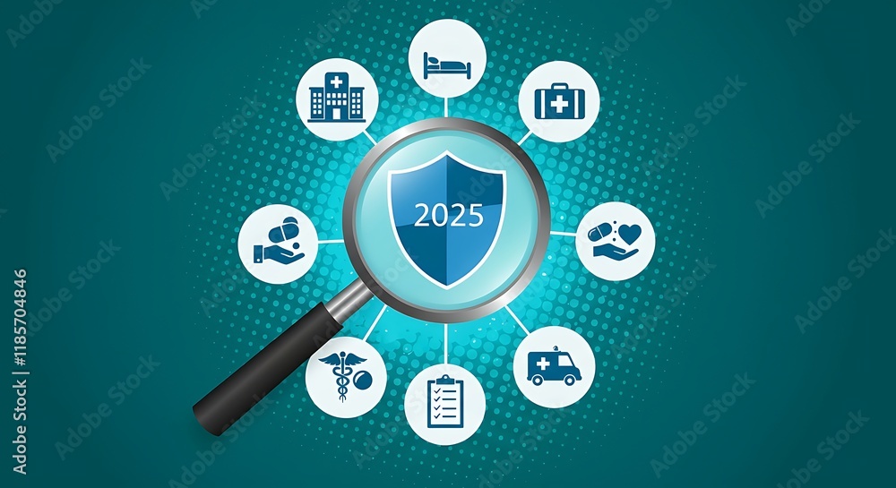Medical insurance 2025 concept. Safety-focused healthcare design ,Smart ...